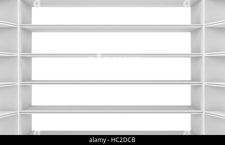 Empty shelves, blank Bookcase library Stock Photo - Alamy