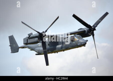 A Bell Boeing V22 Osprey tilt-rotor aircraft with the US Marines ...