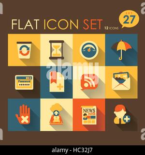 Umbrella Stop flat icon vector design isolated on white background ...