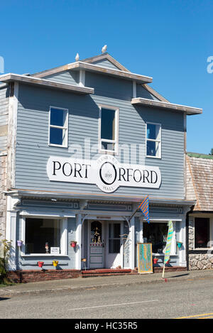 Downtown Port Orford, Oregon Stock Photo - Alamy