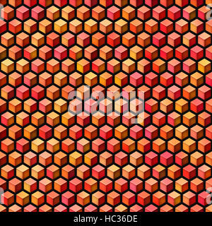 The red gradient isometric cube pattern wallpaper Stock Photo - Alamy