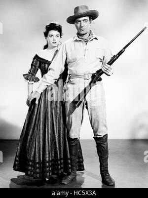 SANTA FE PASSAGE, from left: John Payne, Faith Domergue, 1955 Stock ...