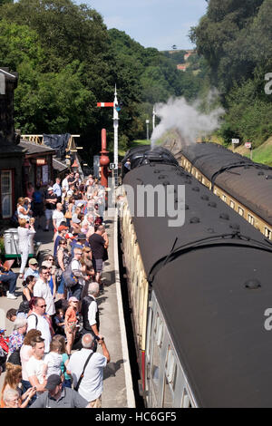 Old Steam Train at Platform Stock Photo - Alamy