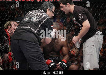 UFC fighter John Howard in his fight against Jake Ellenberger at UFC ...