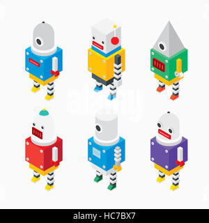 Various robots in illustration Stock Photo - Alamy