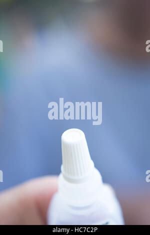 Glaucoma eyedrops medicine bottle to reduce pressure in eye in patients ...