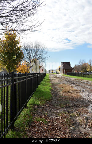 Historic train depot in Whitewater, Wisconsin Stock Photo - Alamy