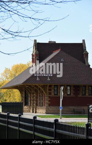 Historic train depot in Whitewater, Wisconsin Stock Photo - Alamy
