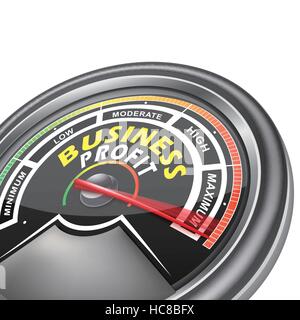 Vector of a profit meter. Financial success concept Stock Vector Image ...