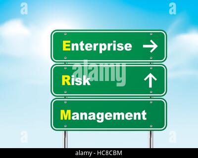 3d illustration of erm enterprise risk management button isolated white ...
