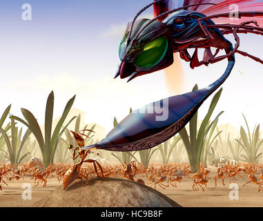 THE ANT BULLY, Zoc, (voiced by Nicolas Cage), The Ant Queen, (voiced by ...