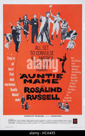 AUNTIE MAME, from left, top, Roger Smith, Pippa Scott, Coral Browne ...