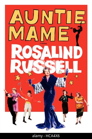 AUNTIE MAME, from left, top, Roger Smith, Pippa Scott, Coral Browne ...