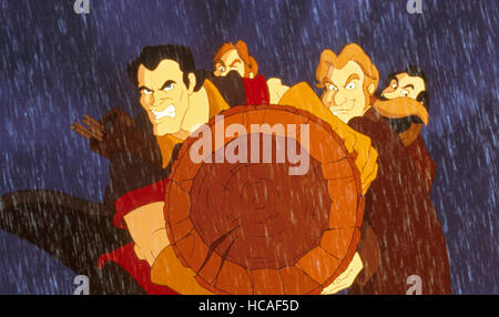 BEAUTY AND THE BEAST, Gaston (voice: Richard White), Lefou (voice ...