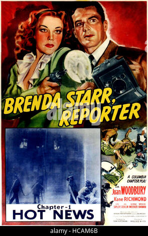 BRENDA STARR, REPORTER, Joan Woodbury, Kane Richmond, 1945, serial ...