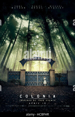 THE COLONY, (aka COLONIA), US poster art, top: Emma Watson, bottom from ...