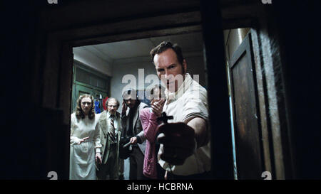 THE CONJURING 2, from left: Abhi Sinha, Franka Potente, Simon McBurney ...