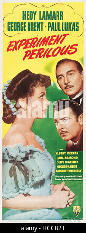 EXPERIMENT PERILOUS, from left: George Brent, Hedy Lamarr, Paul Lukas ...