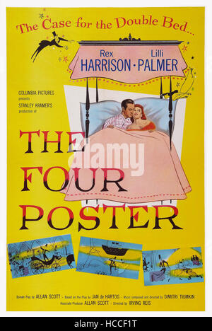 THE FOUR POSTER, from left, Rex Harrison, Lilli Palmer, 1952 Stock ...