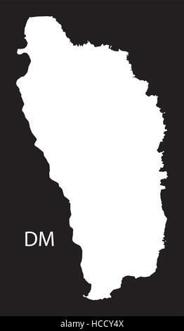 Map of Dominica with regions. Just a simple country border map with ...
