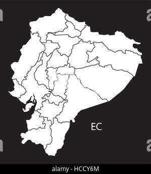 Vector map of Ecuador with provinces and administrative divisions, and ...