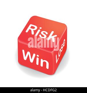 you lose words on two red dice over white background Stock Vector Image ...