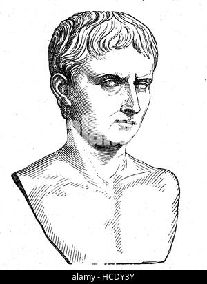 Emperor Augustus (63 BC-14 AD). Statue of Augustus as Jupiter. First ...