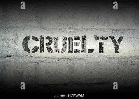 no violence stencil print on the grunge white brick wall Stock Photo ...