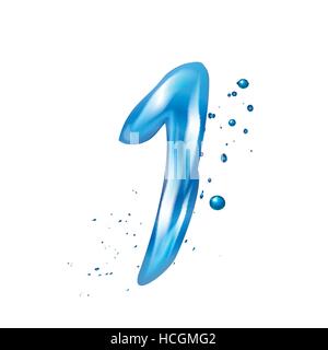 3d water number 3 isolated on white background Stock Vector Image & Art ...