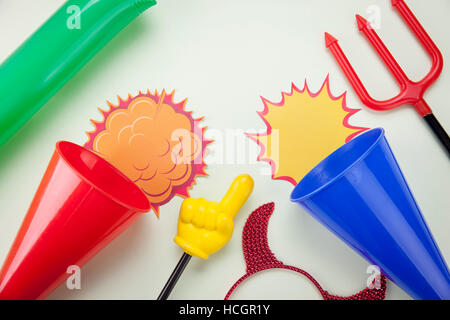 Various cheering tools Stock Photo - Alamy