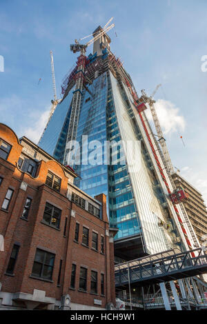 Early stages of the Shard under construction, London, UK Stock Photo ...