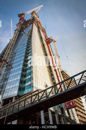 Early stages of the Shard under construction, London, UK Stock Photo ...