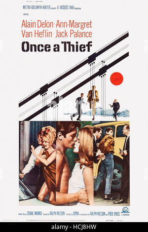 Once A Thief From Left Alain Delon Ann Margret 1965 Stock Photo Alamy