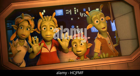 PLANET 51, from left: Lem (voice: Justin Long), Captain Charles T ...
