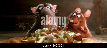RATATOUILLE, Remy (voice: Patton Oswalt), Linguini (voice: Lou Romano ...