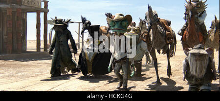 RANGO, from left: Rango (voice: Johnny Depp), Mr. Timms, 2011 ...