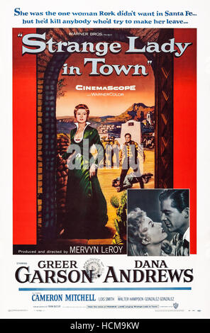STRANGE LADY IN TOWN, US poster, Greer Garson, 1955 Stock Photo - Alamy