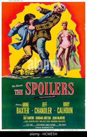 THE SPOILERS, Anne Baxter, Jeff Chandler, 1955 Stock Photo - Alamy
