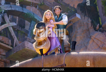 TANGLED, l-r: Rapunzel (voice: Mandy Moore), Flynn Rider (voice ...