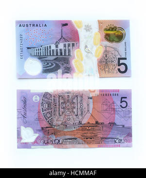 $5 Australian dollar new bank note Stock Photo - Alamy