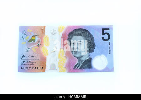 $5 Australian dollar new bank note Stock Photo - Alamy