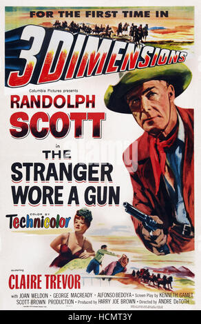 THE STRANGER WORE A GUN, Randolph Scott, Claire Trevor, 1953 Stock ...