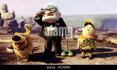 UP, from left: Dug, Carl (voice: Edward Asner), Russell, 2009. ©Walt ...