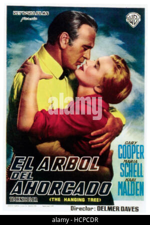 THE HANGING TREE, from left: Gary Cooper, Maria Schell, 1959 Stock ...