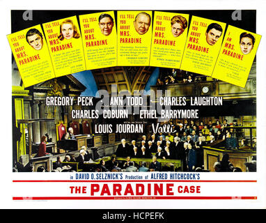 THE PARADINE CASE, Louis Jourdan, Alida Valli, 1947 Stock Photo - Alamy