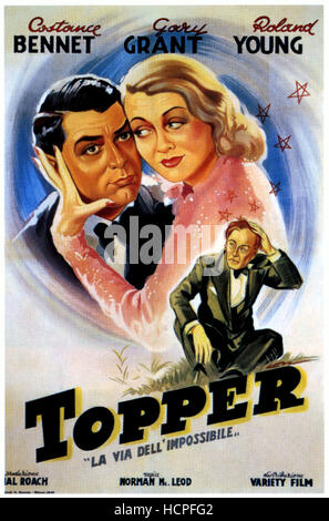 TOPPER, from left: Cary Grant, Constance Bennett, 1937 Stock Photo - Alamy