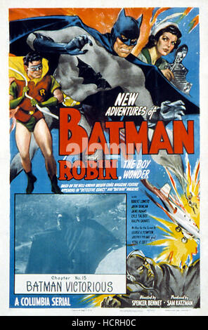 BATMAN, Robert Lowery (as Batman), Johnny Duncan (as Robin), movie ...