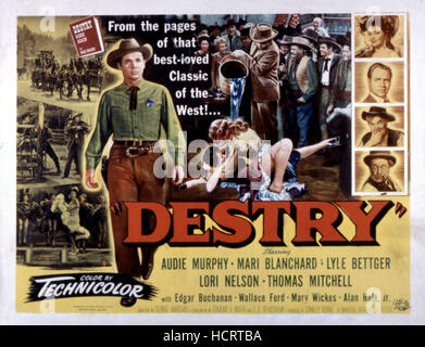 DESTRY, Mari Blanchard, Audie Murphy, 1954 Stock Photo - Alamy