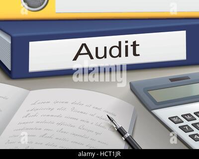 risk management binders isolated on the office table Stock Vector Image ...