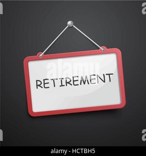 retirement hanging sign isolated on white wall Stock Vector Image & Art ...
